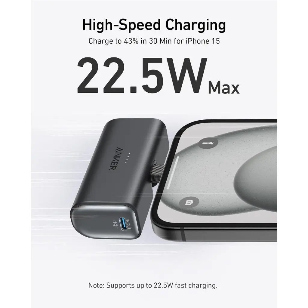 Anker Nano Power Bank 5000mAh 22.5W USB-C - Black | A1653H11